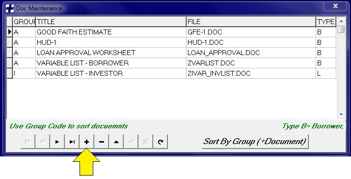 Using Doc Maintenance to ADD a Document