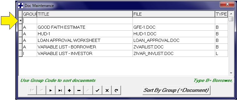 Using Doc Maintenance to ADD a Document